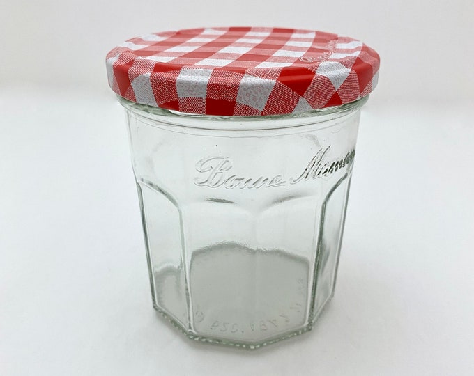 Large Glass Jam Jars by Bonne Maman in Clear Glass for Candle Making ...