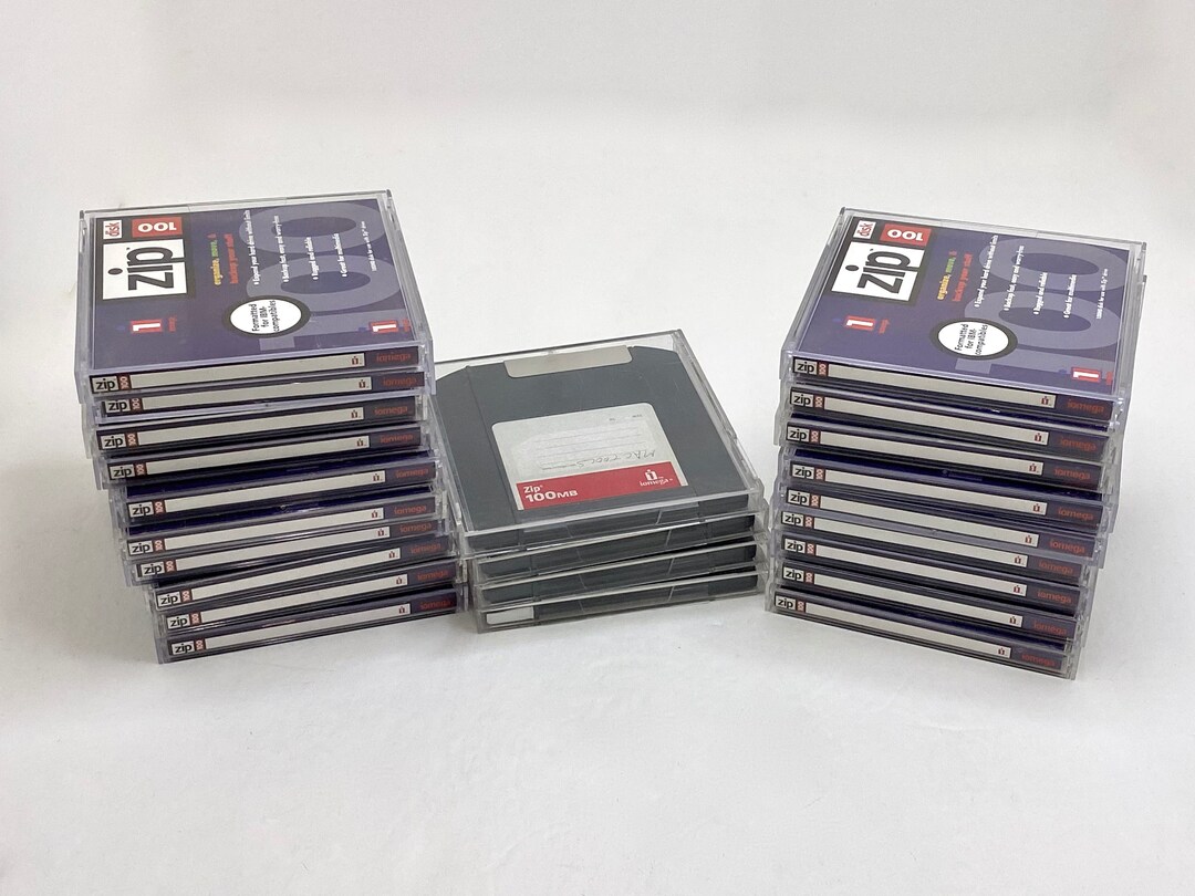 Used Zip Disk 100MB & Jewel Case, Formatted for IBM Compatibles, for ...