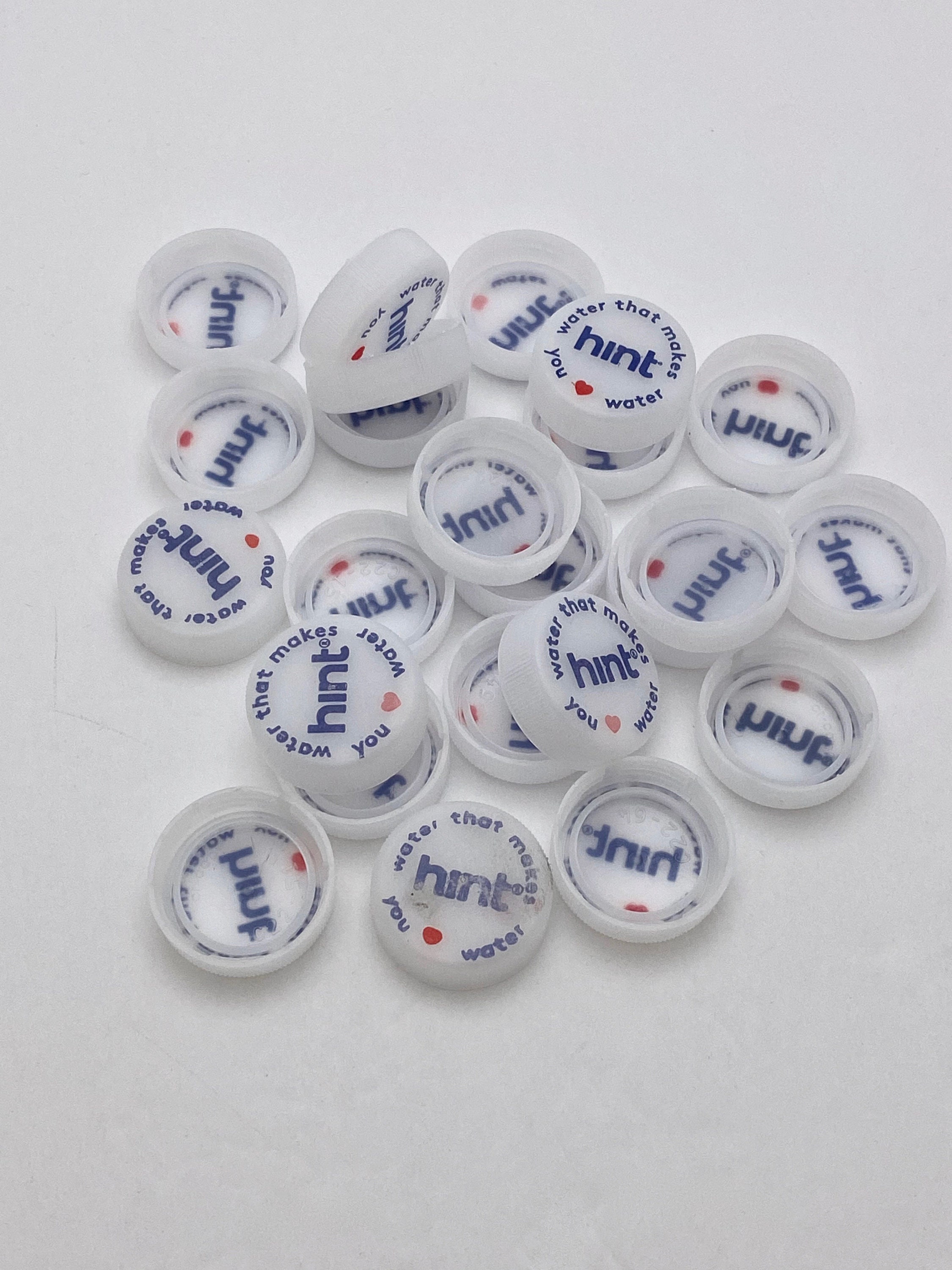 Up-cycled Plastic Caps From Hint Water in Clear Plastic for Crafting ...