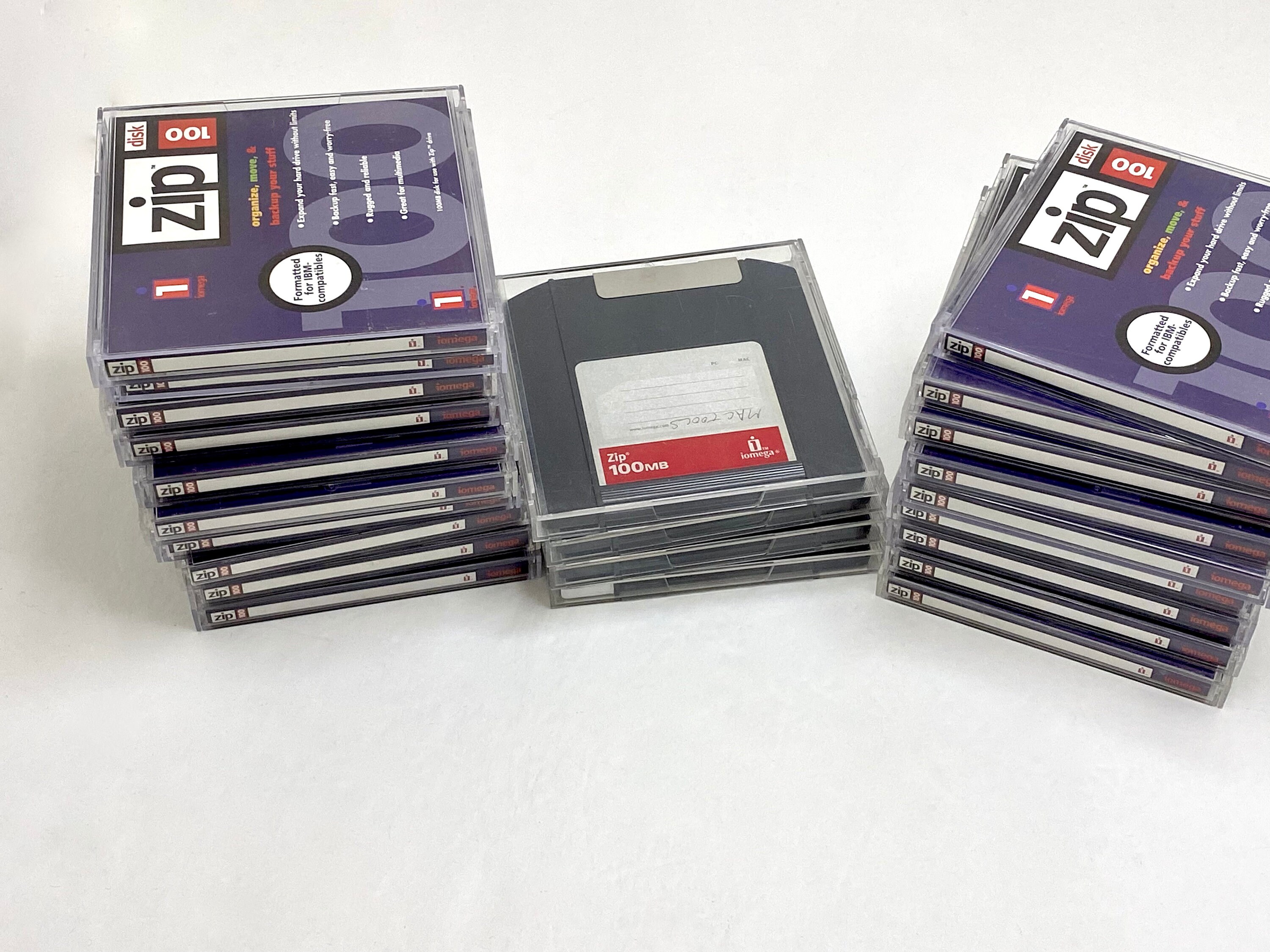 Used Zip Disk 100MB & Jewel Case, Formatted for IBM Compatibles, for ...