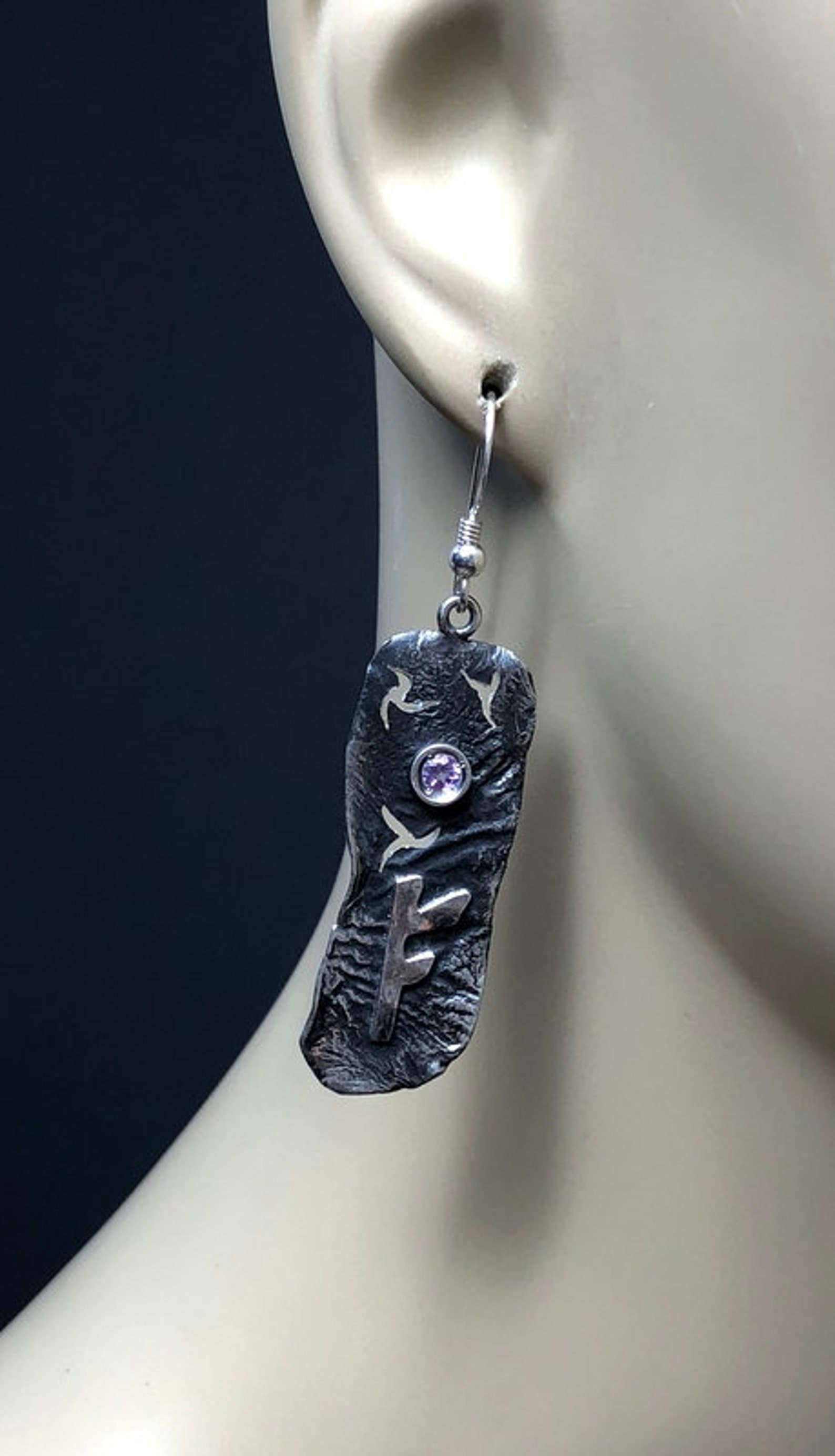 Runic Earrings Viking Jewelry-runes Earrings-witch | Etsy