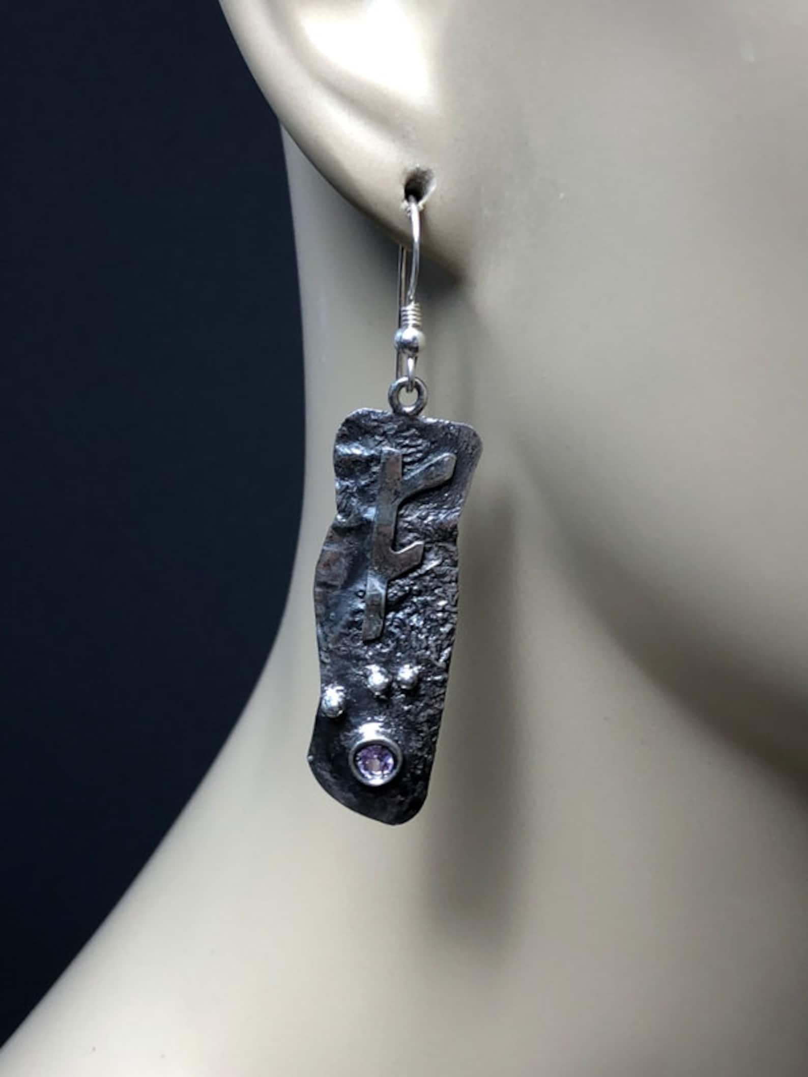 Runic Earrings Viking Jewelry-runes Earrings-witch | Etsy