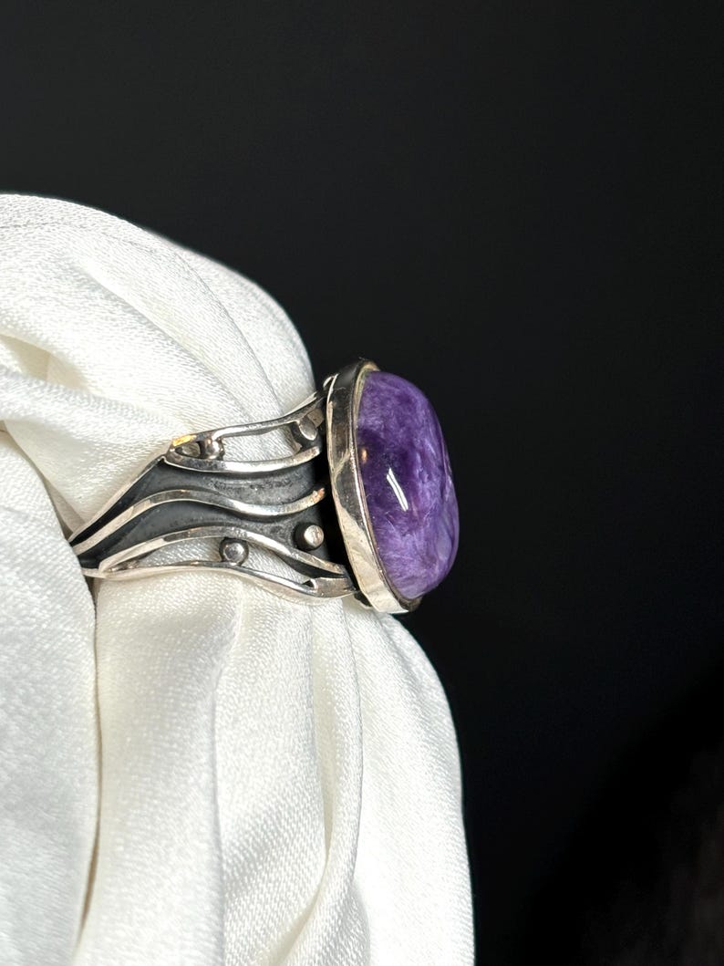 Charoite Gemstone Ring - Artisan Handmade Ring - Gift for Woman - OOAK ...