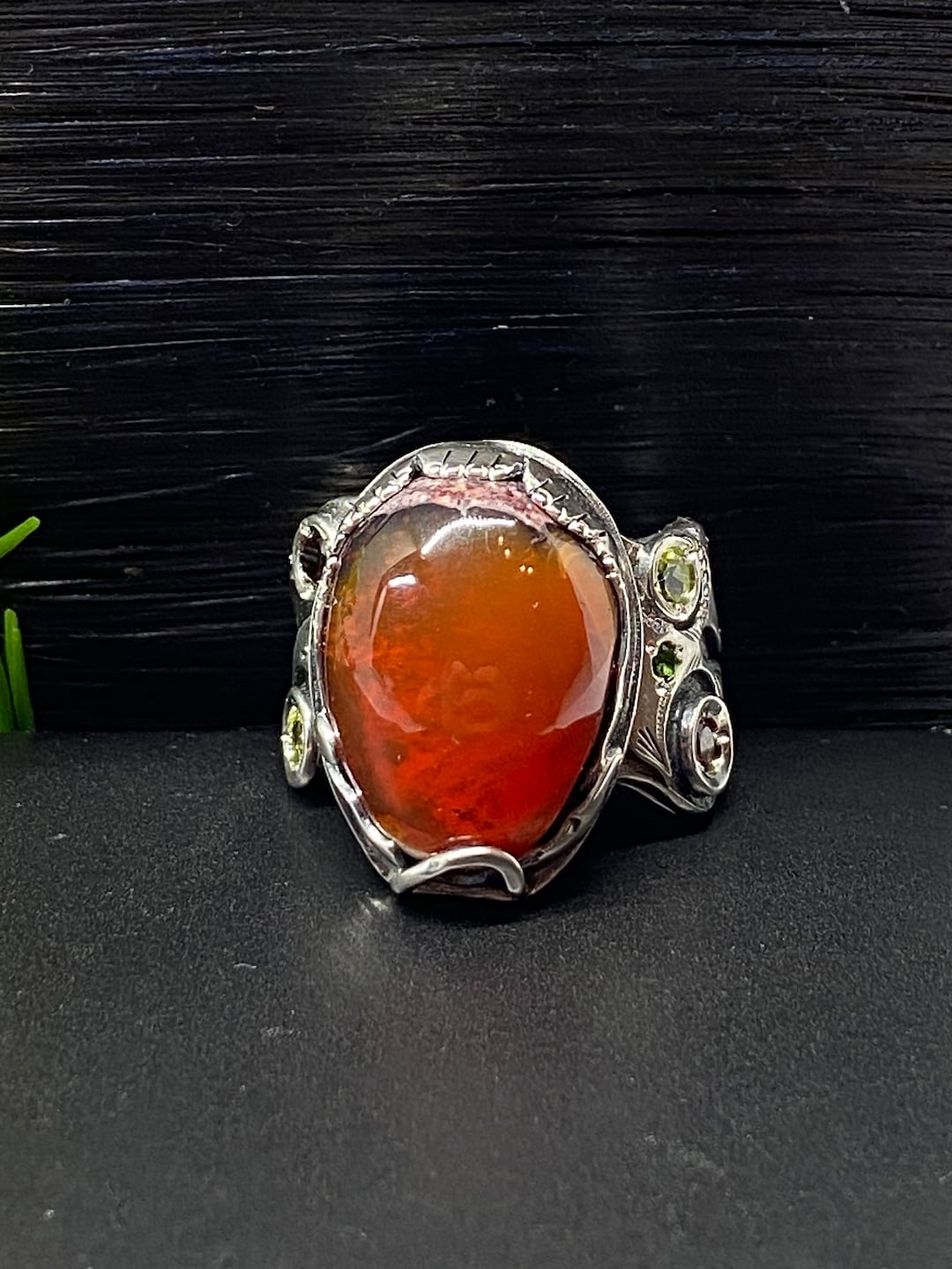 Unique Mexican Opal Gemstone Ring - Artisan Handmade Ring - Alena Zena ...