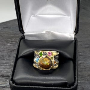 Amazing Mexican Fire Agate Ring - Artisan Gemstone Ring - Alena Zena Jewelry - OOAK - Etsy