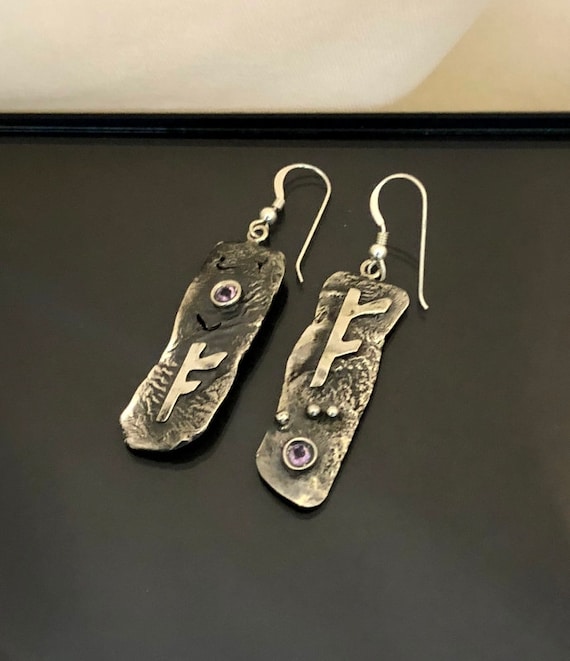 Runic Earrings Viking Jewelry-runes Earrings-witch | Etsy