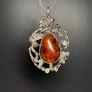 Amber Pendant, Baltic Amber Pendant, Artisan Amber Pendant, Gift for ...