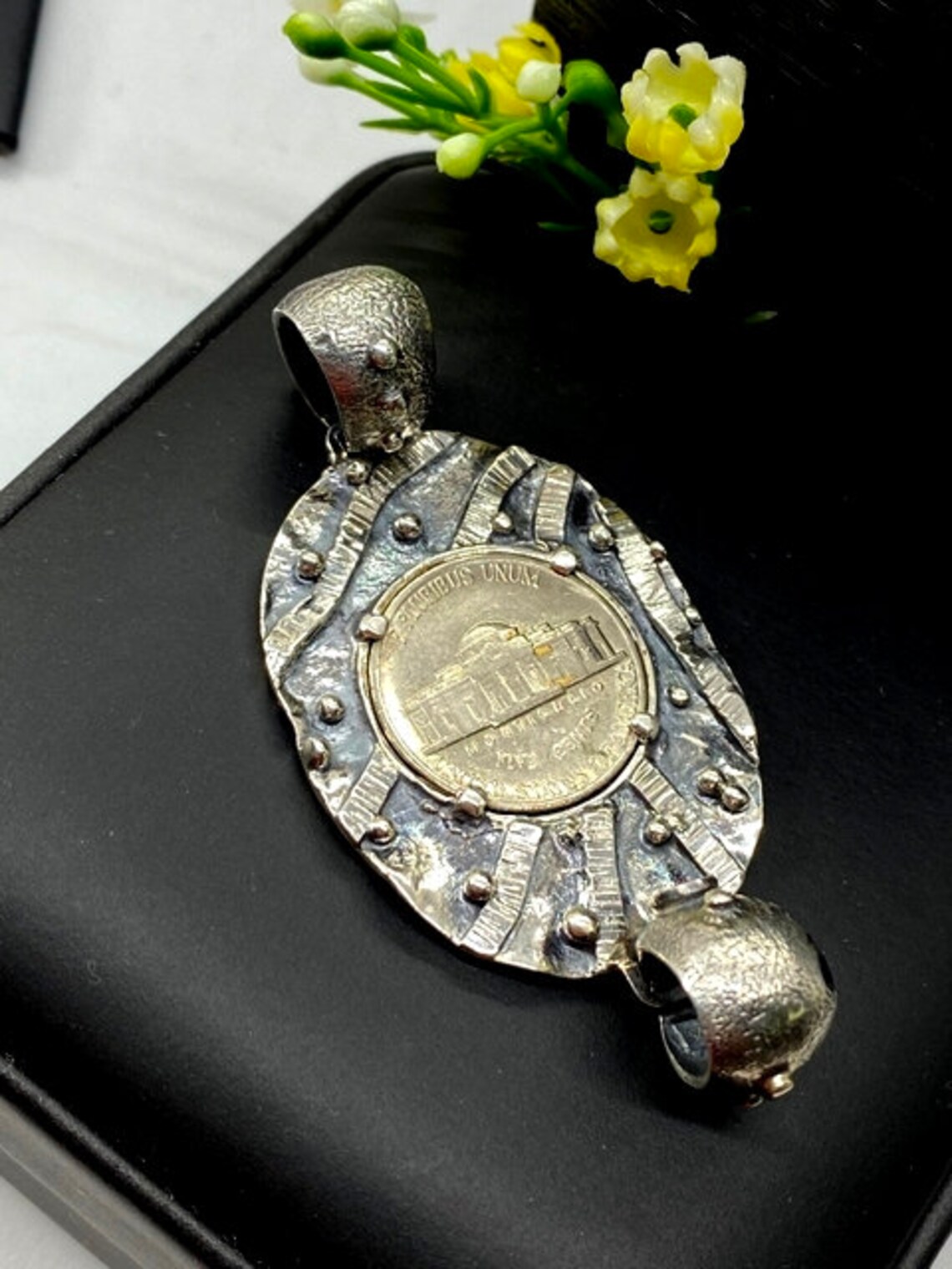 Coin Pendant Artisan Coin Pendant Handcrafted Coin Pendant | Etsy