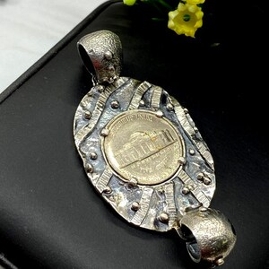 Coin Pendant, Artisan Coin Pendant, Handcrafted Coin Pendant, Unique ...