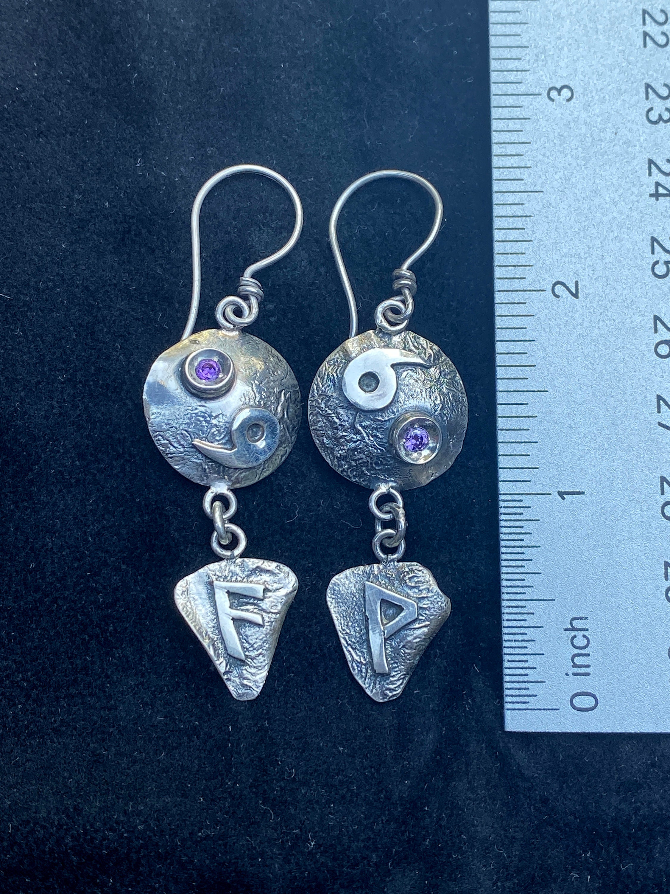 Yin Yang Runic Earrings Ansuz and Wunjo Rune Symbols Win - Etsy