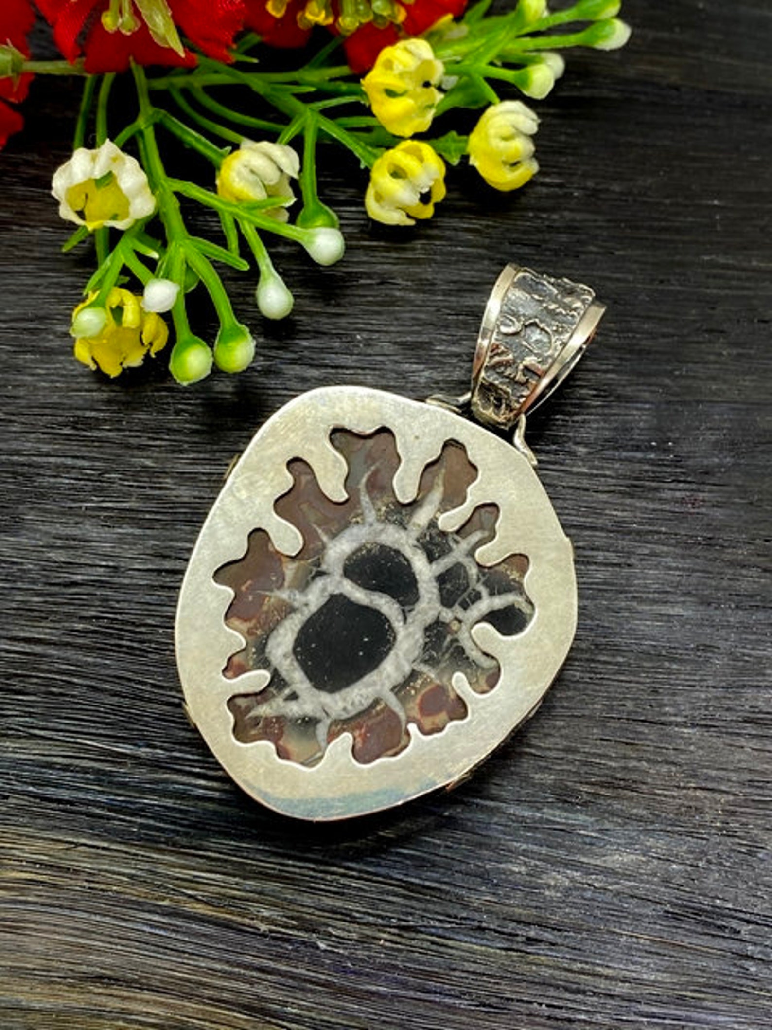 Nodule Septarian Fossil Pendant Artisan Handmade Pendant - Etsy