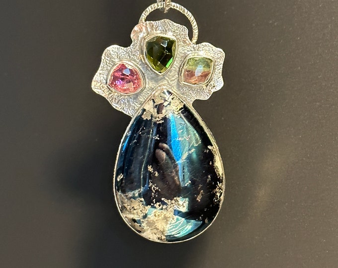 RESERVED for L.covellite Butte Montana With Tourmaline Pendant ...