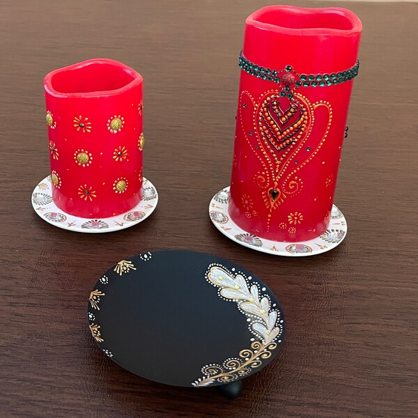 Painted Candlesticks - Etsy