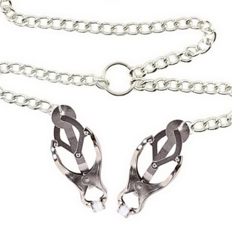 Nipple To Clit Clampsclamps Set Bondage Bdsm Nipple Etsy