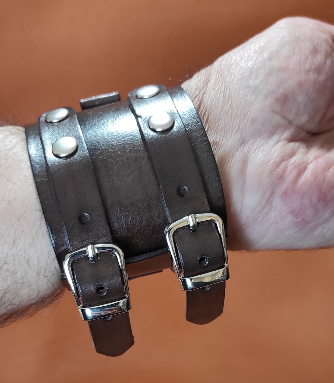 JOHNNY DEPP Leather Bracelet Wide Johnny Depp Style Leather Cuff ...