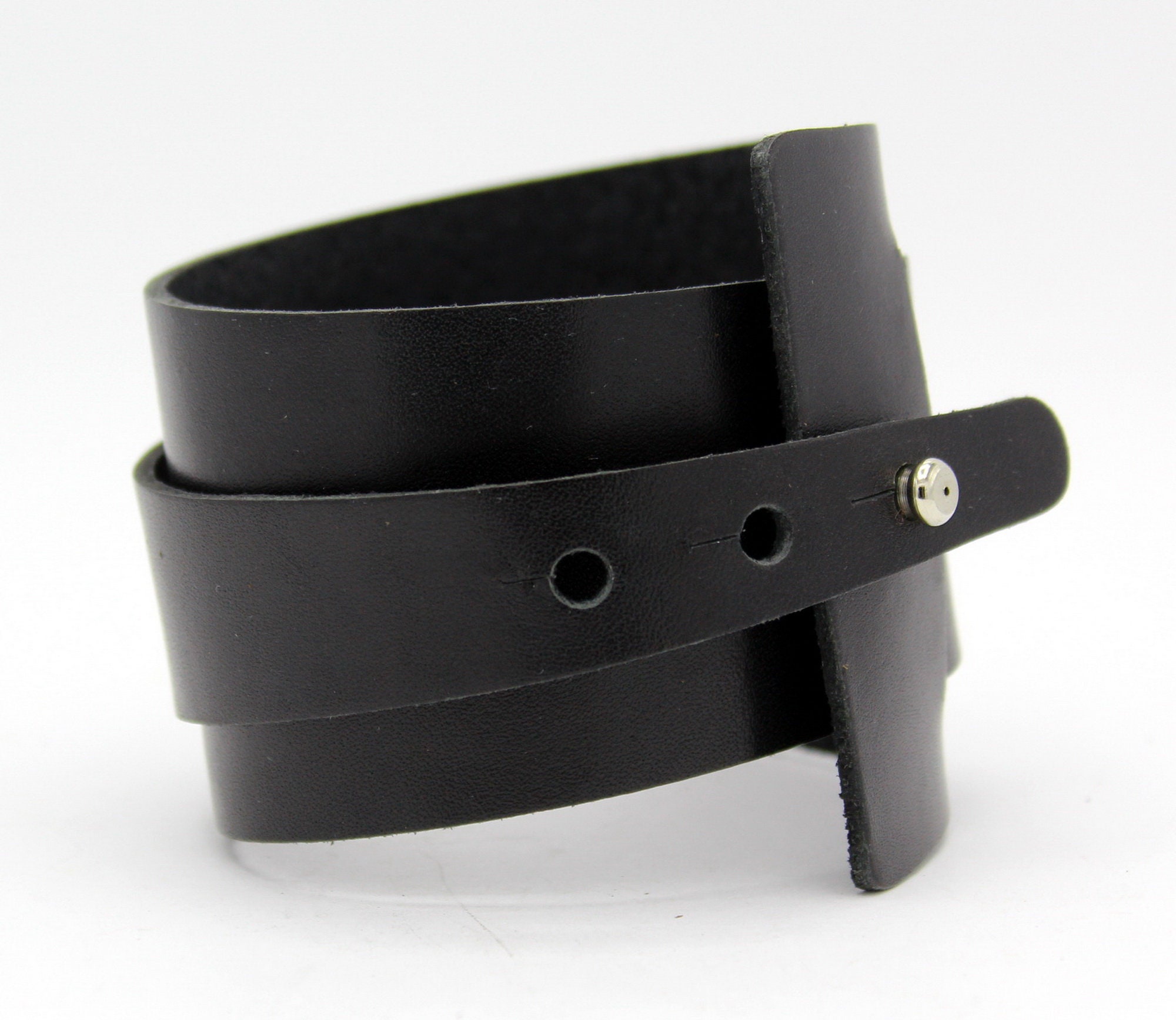 Chunky leather braceletwide wristbandUnisex men women | Etsy