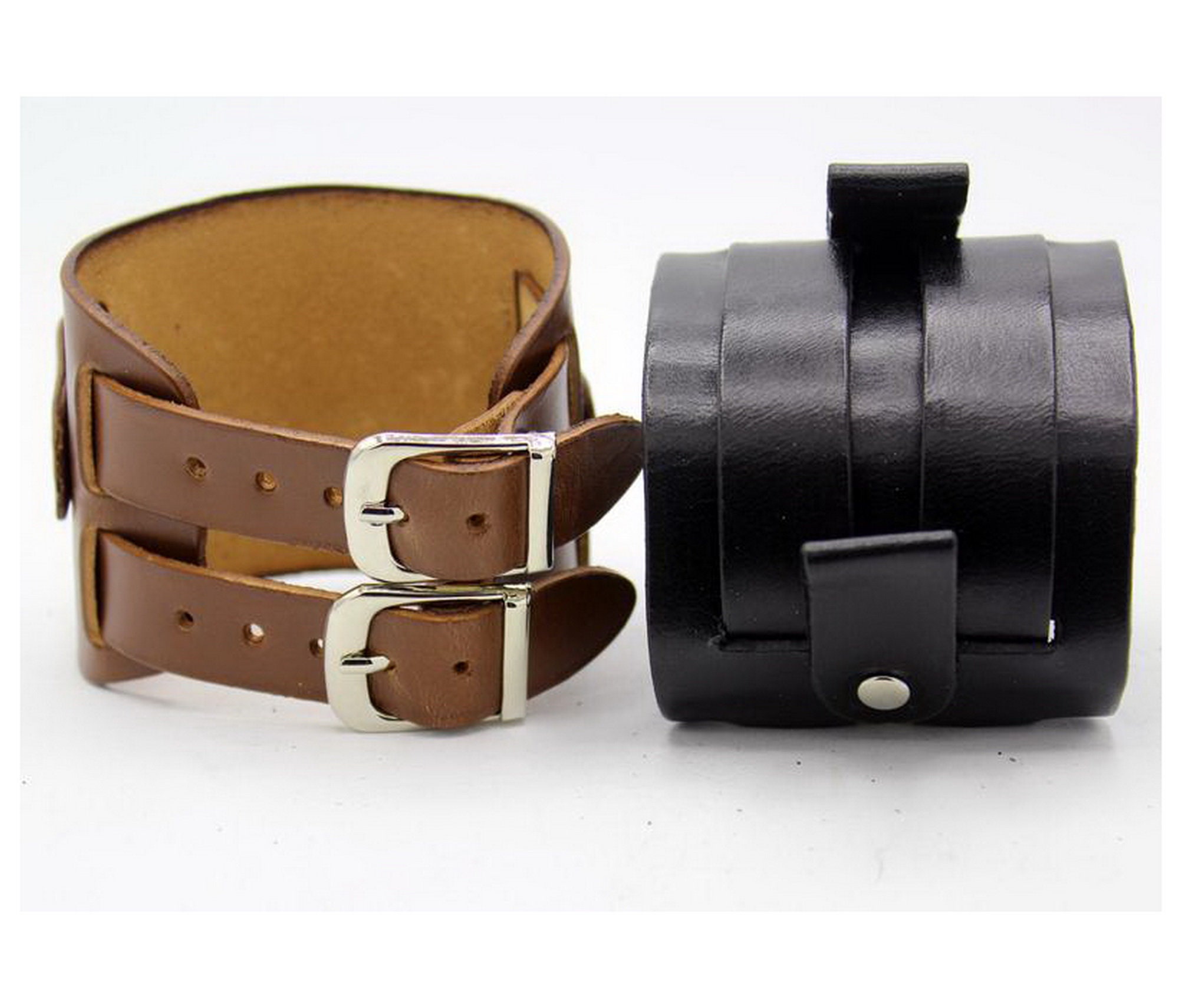 Leather Cuff Watchleather Watch Bandwide Watch Cuffleather | Etsy