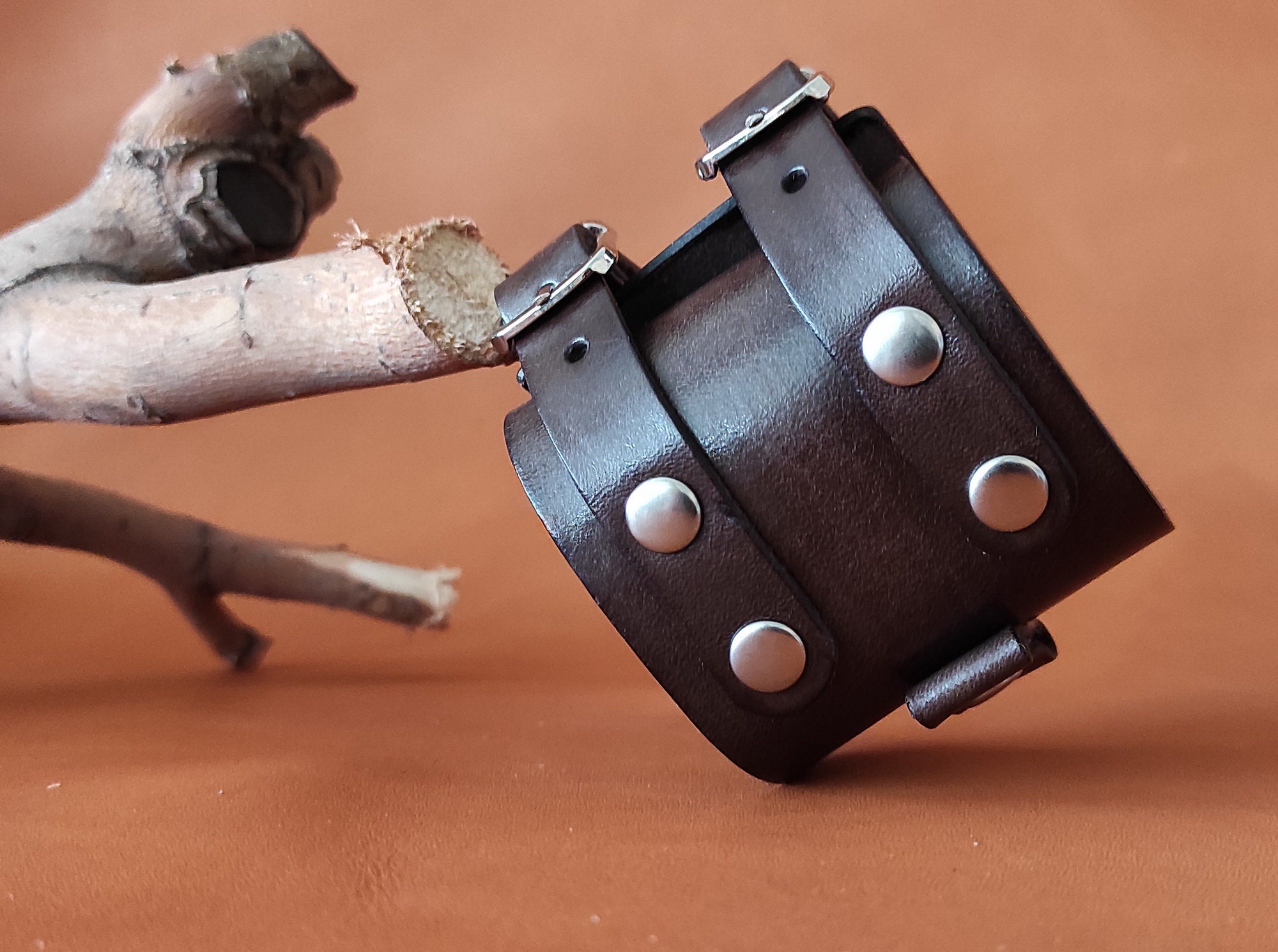 JOHNNY DEPP Leather Bracelet Wide Johnny Depp Style Leather | Etsy