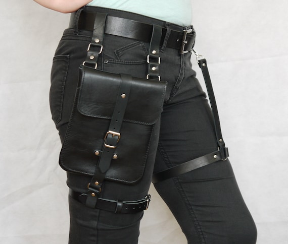 Leather Cell Phone Thigh Holster