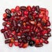 65gr 110+pc, Red Glass Beads, Red Beads, Bead Soup, Bulk Glass Beads ...