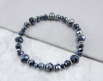 Beaded Blue Bracelet | Etsy