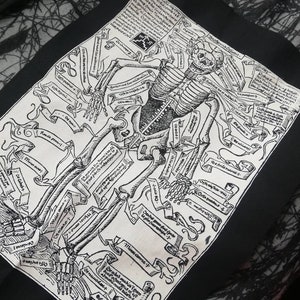 Skeleton Back Patch Black Metal Back Patch Goth Backpatch - Etsy