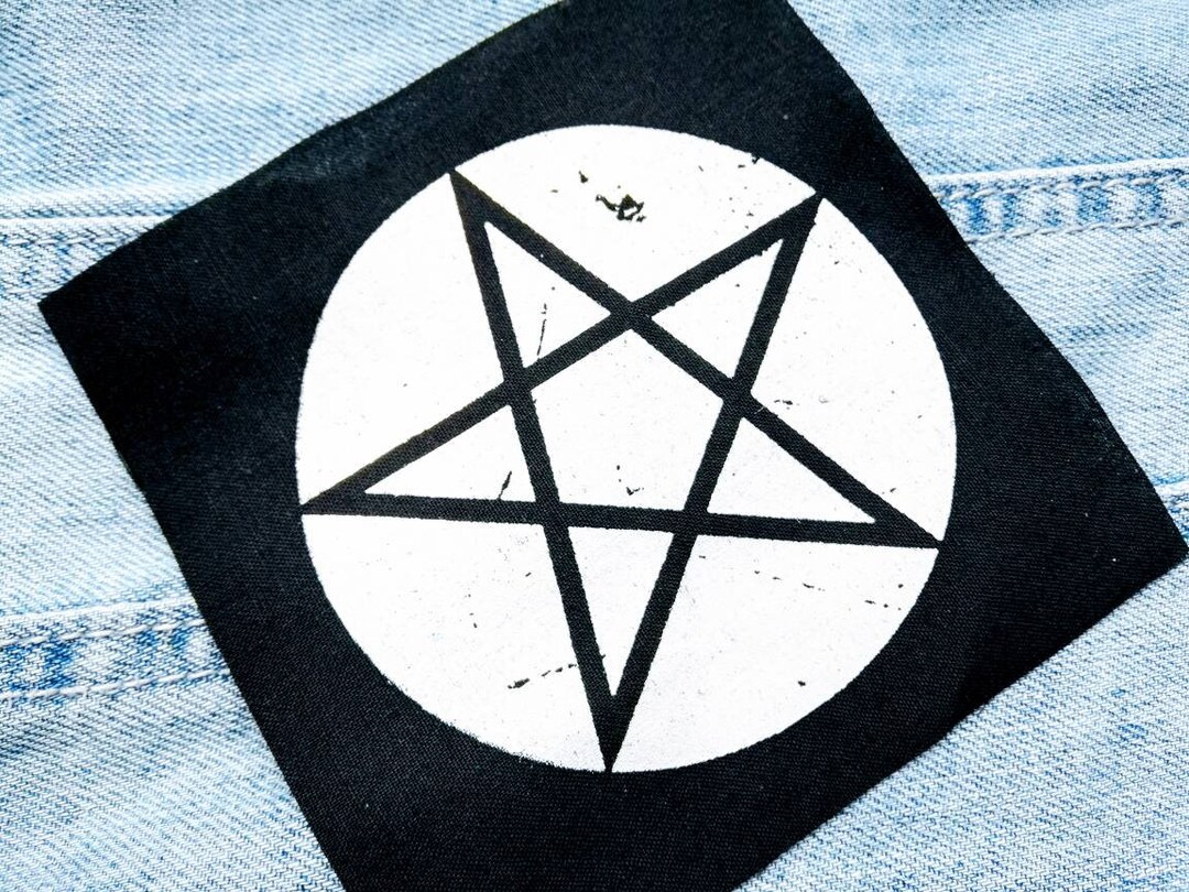 Occult Pentagram Patch Pentacle Star Punk Patch Gothic - Etsy