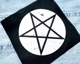 Pentacross Inverted Pentagram Cross Embroidered Patch Satanic - Etsy