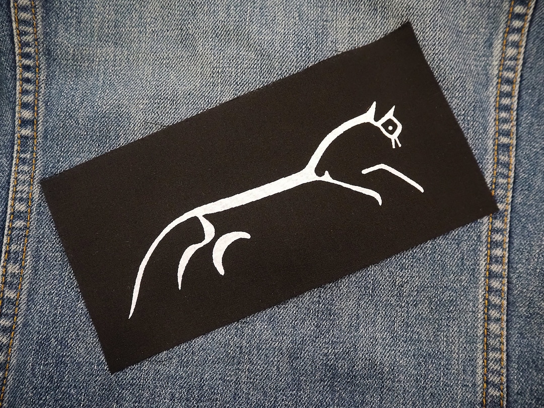 Uffington White Horse Patch: Screen Printed Cotton Sew on Patch for ...
