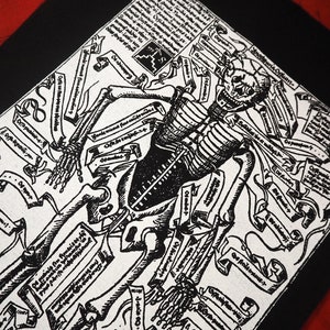 Skeleton Back Patch Black Metal Back Patch, Goth Backpatch, Death ...