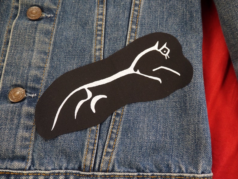 Uffington White Horse Patch: Screen Printed Cotton Sew on Patch for ...