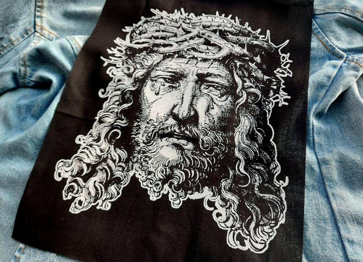 Jesus Back Patch Passion Christ Metal Back Patch White | Etsy
