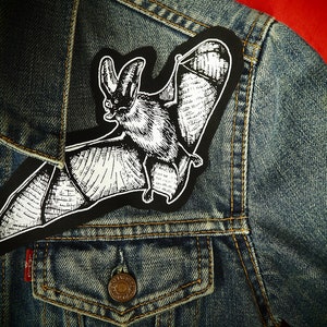 Bat Patch: Screen Printed Patches | Cotton Sew on Patch for Jacket ...