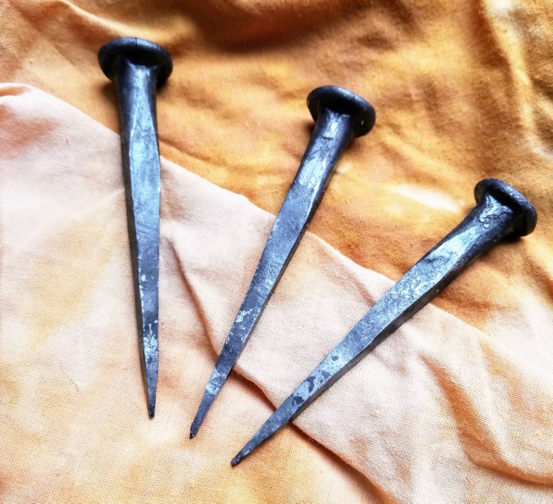 Iron Nails: Hand Forged Large Traditional Iron Nails | Goth Punk Occult ...