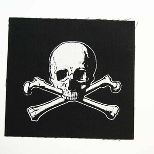 Skull and Crossbones Back Patch Pirate Flag, Sea Punk Backpatch, Skull Patch, Horror Patch ...