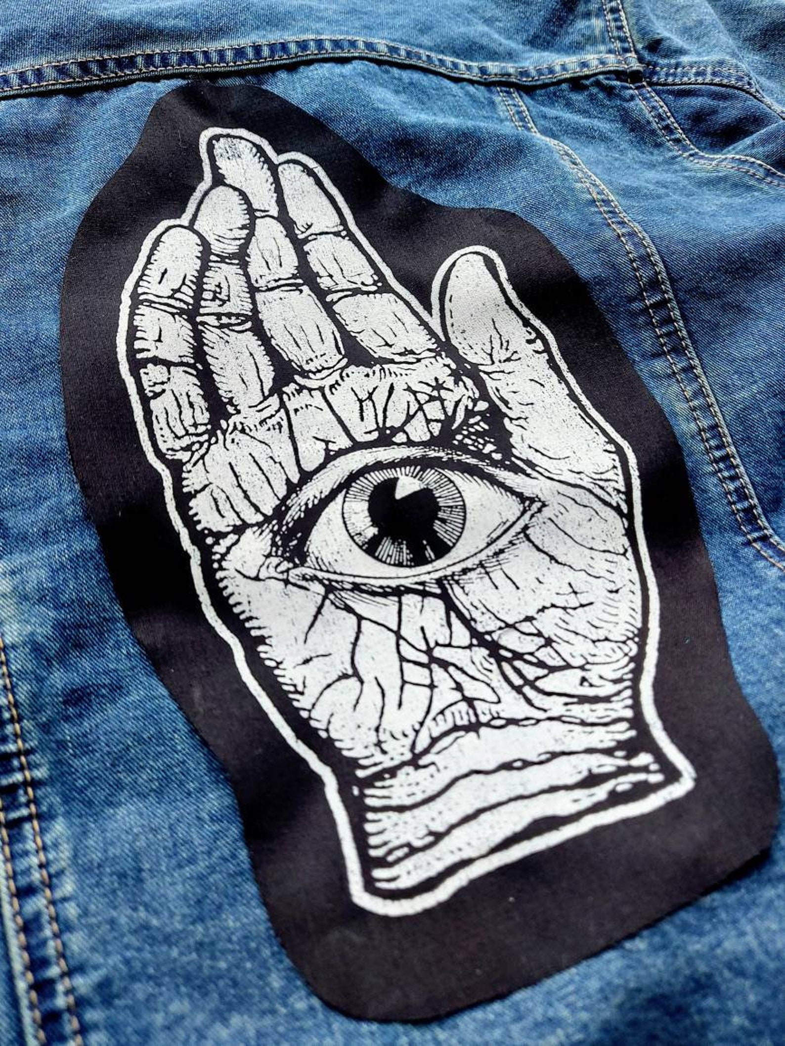 SALE All Seeing Hand Back Patch Occult Patches Horror Punk - Etsy UK