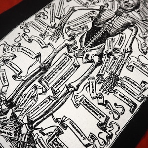 Skeleton Back Patch Black Metal Back Patch, Goth Backpatch, Death ...