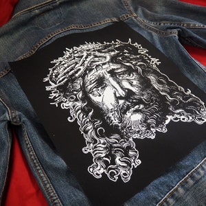 Jesus Back Patch Passion Christ, Metal Backpatch, Punk Patches ...