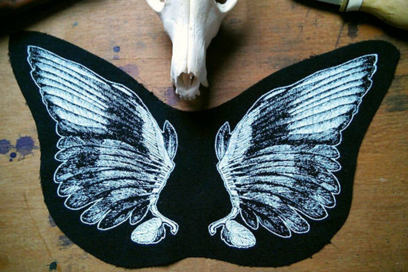 Gothic Wings Back Patch Punk Backpatch Goth Patch Occult - Etsy