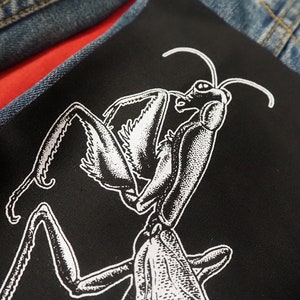 Praying Mantis Patch - Insect Patch, Nature Goblincore, Crust Punk, Horror Patch, Patches for ...
