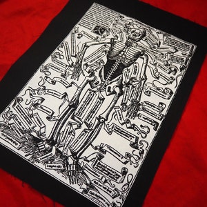 Skeleton Back Patch Black Metal Back Patch, Goth Backpatch, Death ...