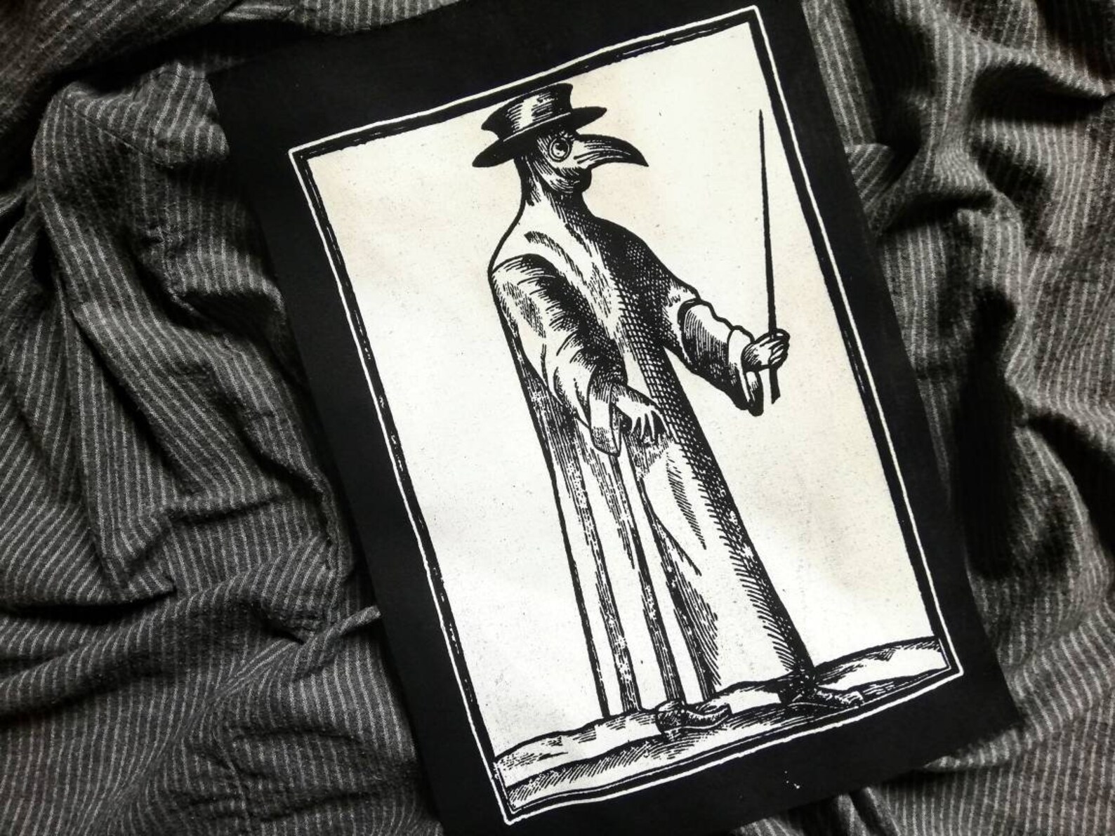 Plague Doctor Back Patch Black Metal Back Patch Goth Back - Etsy