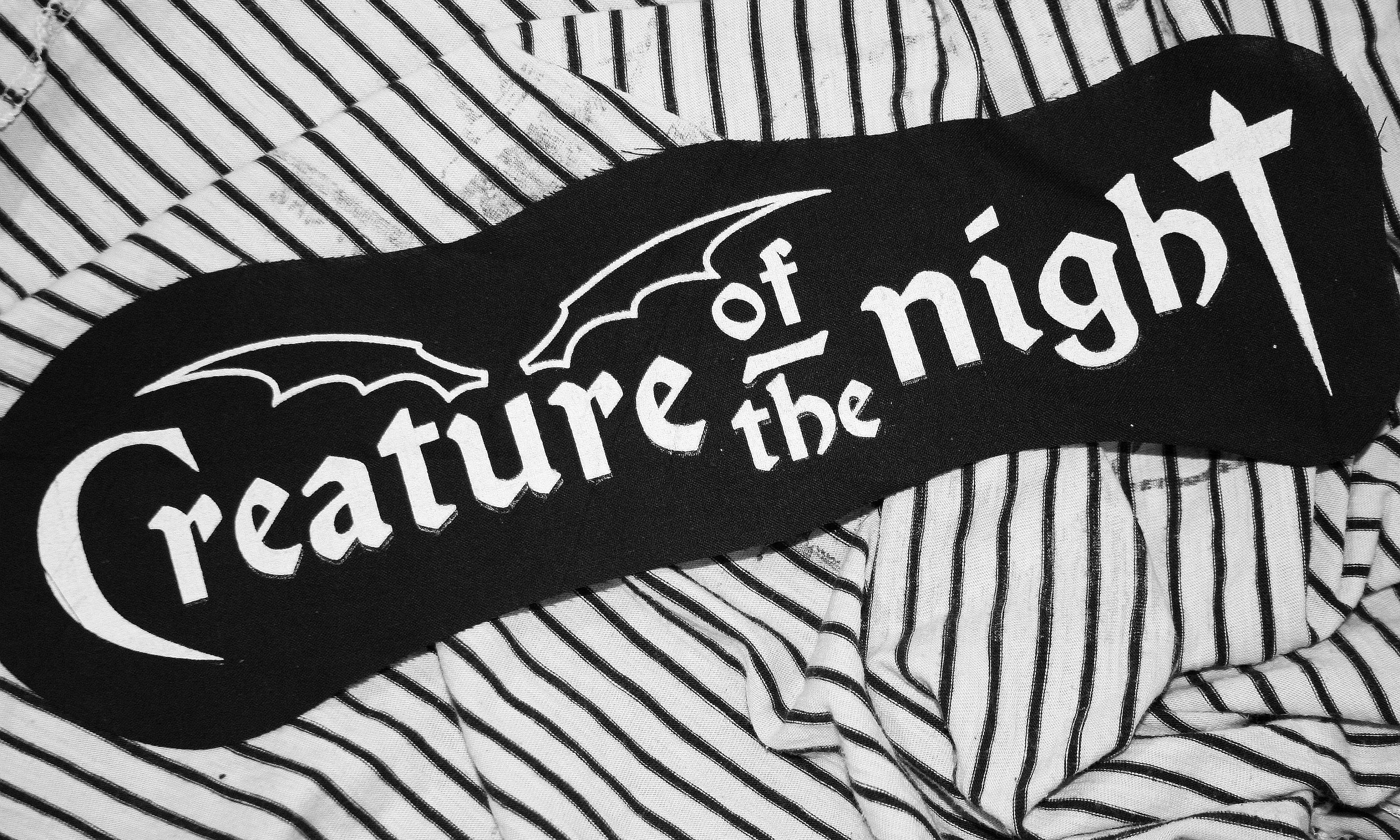 Creature of the Night Top Rocker Patch Goth Back Patch - Etsy UK