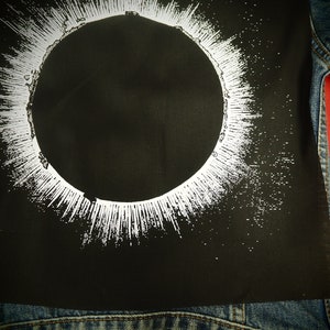 Solar Eclipse Back Patch: Screen Printed Cotton Sew on Backpatch for ...