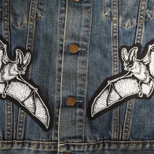 Bat Patch: Screen Printed Patches | Cotton Sew on Patch for Jacket ...
