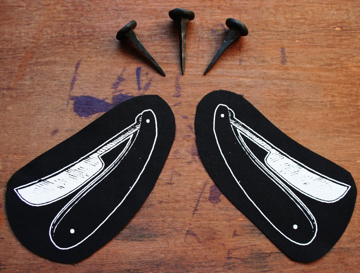 SALE Pair of Razor Patches Straight Razor Sxe Punk Patch - Etsy UK