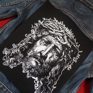 Jesus Back Patch Passion Christ, Metal Backpatch, Punk Patches ...