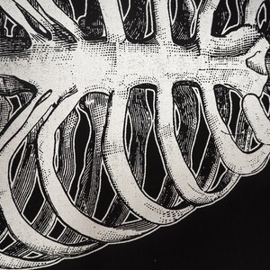 Rib Cage Back Patch Bones Patch, Skeleton Backpatch, Large Patch ...