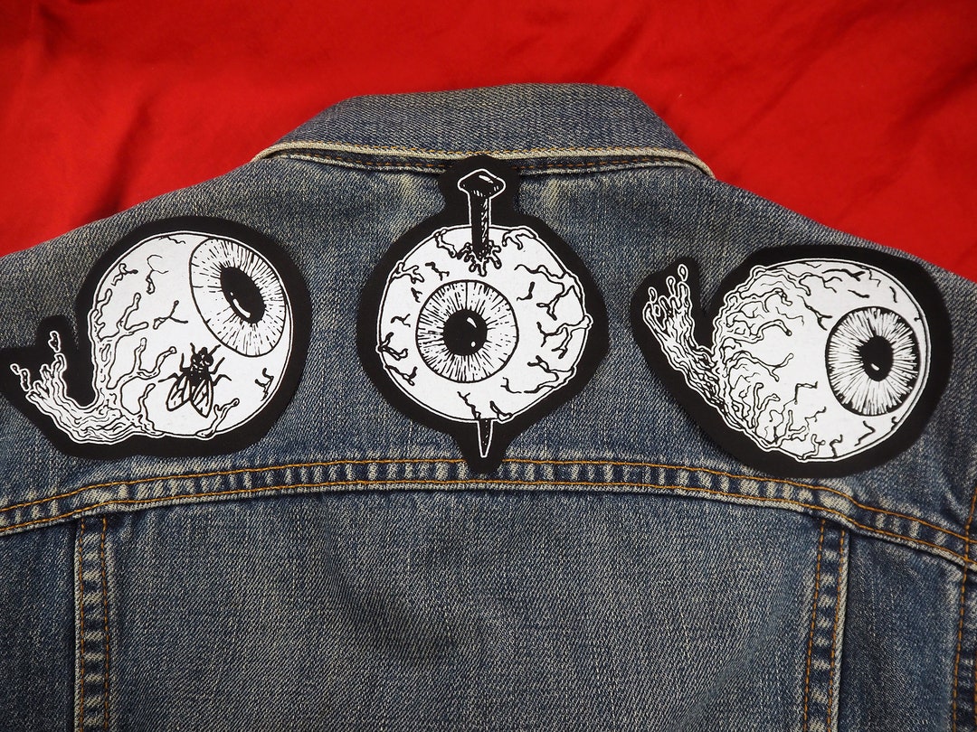 Eyeball Patches - Horror Patches, Gothic, for Clothes, Eye Patch, Sew ...
