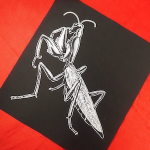 Praying Mantis Patch - Insect Patch, Nature Goblincore, Crust Punk, Horror Patch, Patches for ...